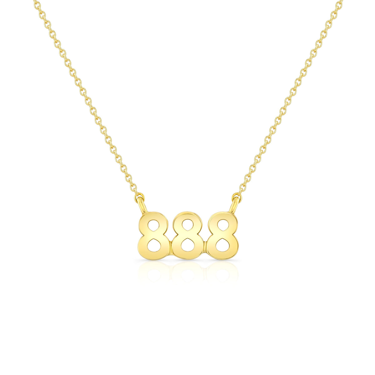 14K Gold 888 Angel Number Necklace | Carter Eve Jewelry