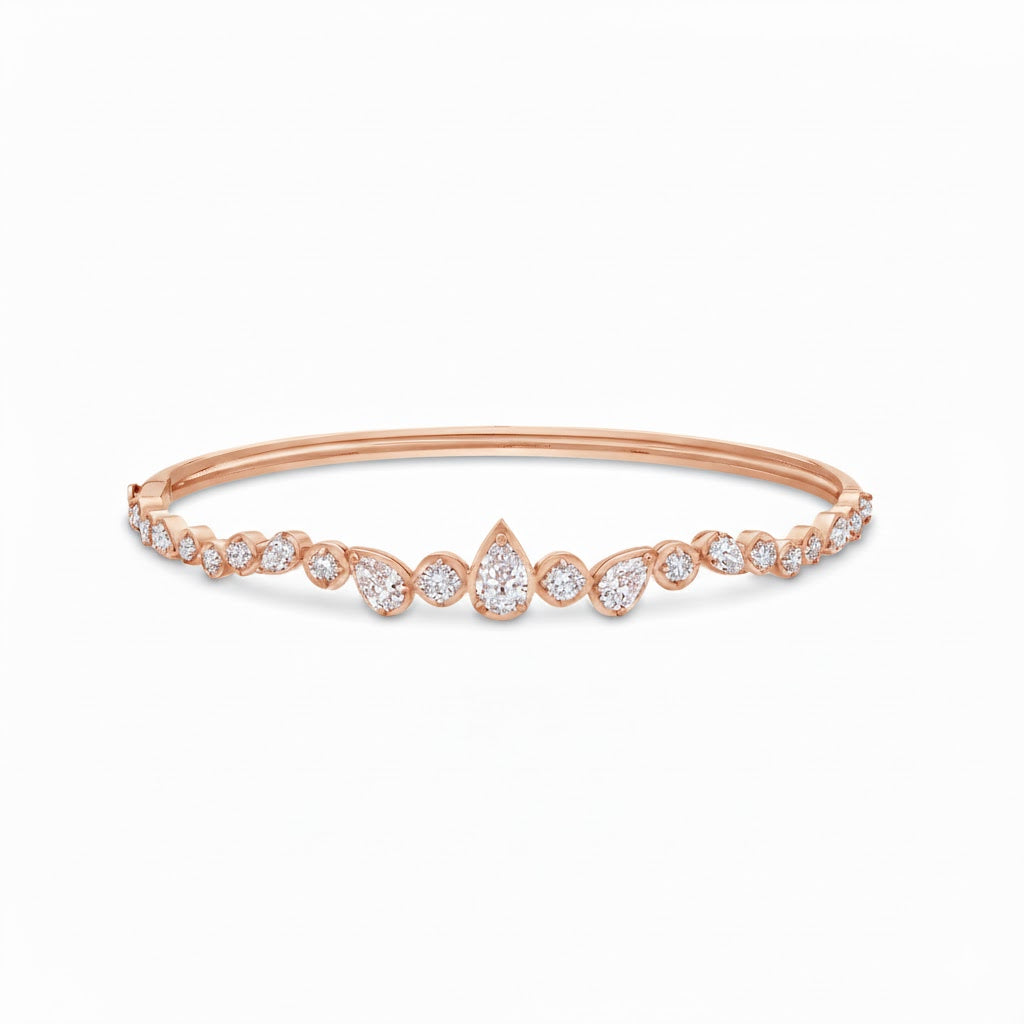 Women's Calista Diamond Bangle Bracelet 18K Gold | Carter Eve Jewelry